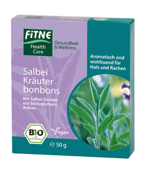 Bomboane BIO cu salvie pentru gat Fitne | avantaje.ro