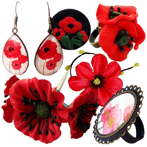 Bijuterii speciale inspirate din floarea de mac | Frumusete si Moda ...