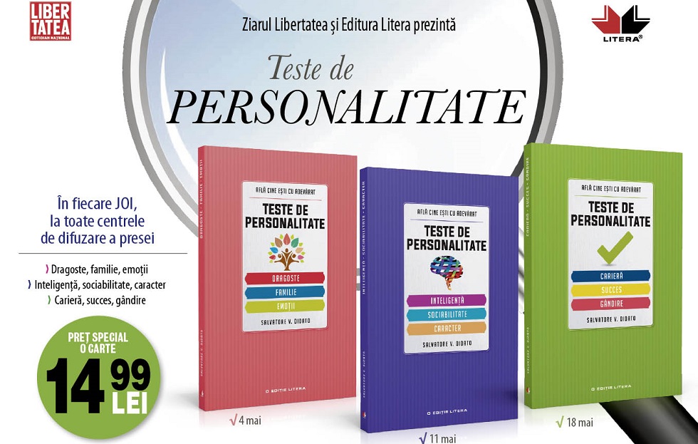 TESTE DE PERSONALITATE. CARIERĂ. SUCCES. GÂNDIRE. Dr. Salvatore V ...