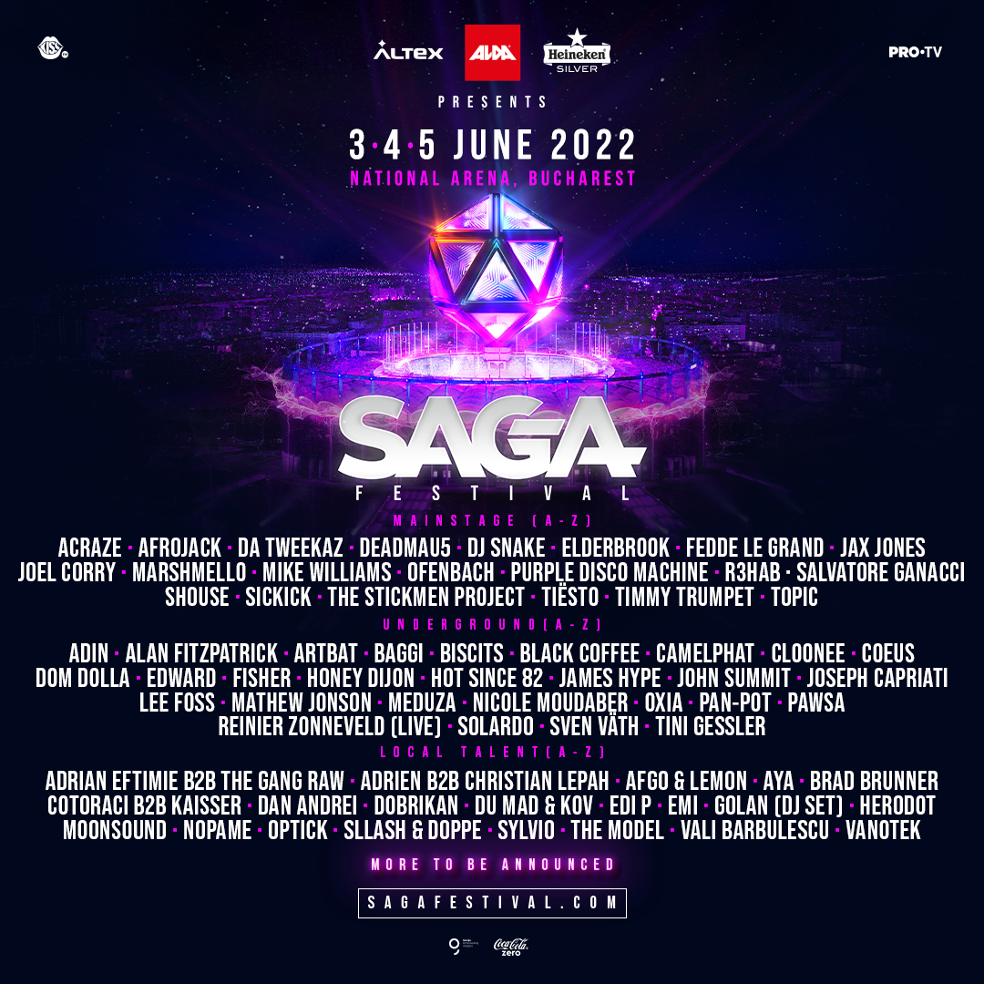 SAGA Festival anunță line-up-ul pentru fiecare zi de festival | avantaje.ro