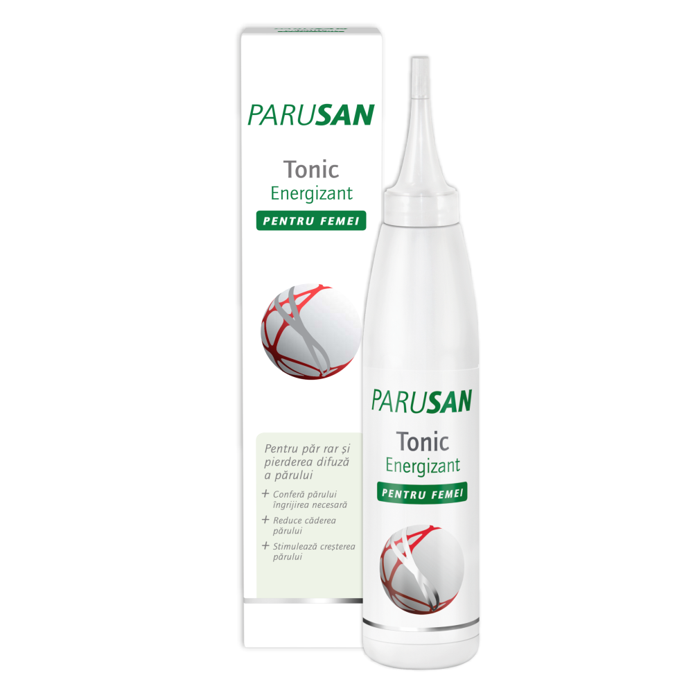 3 produse din gama PARUSAN® împotriva pierderii difuze a părului ...