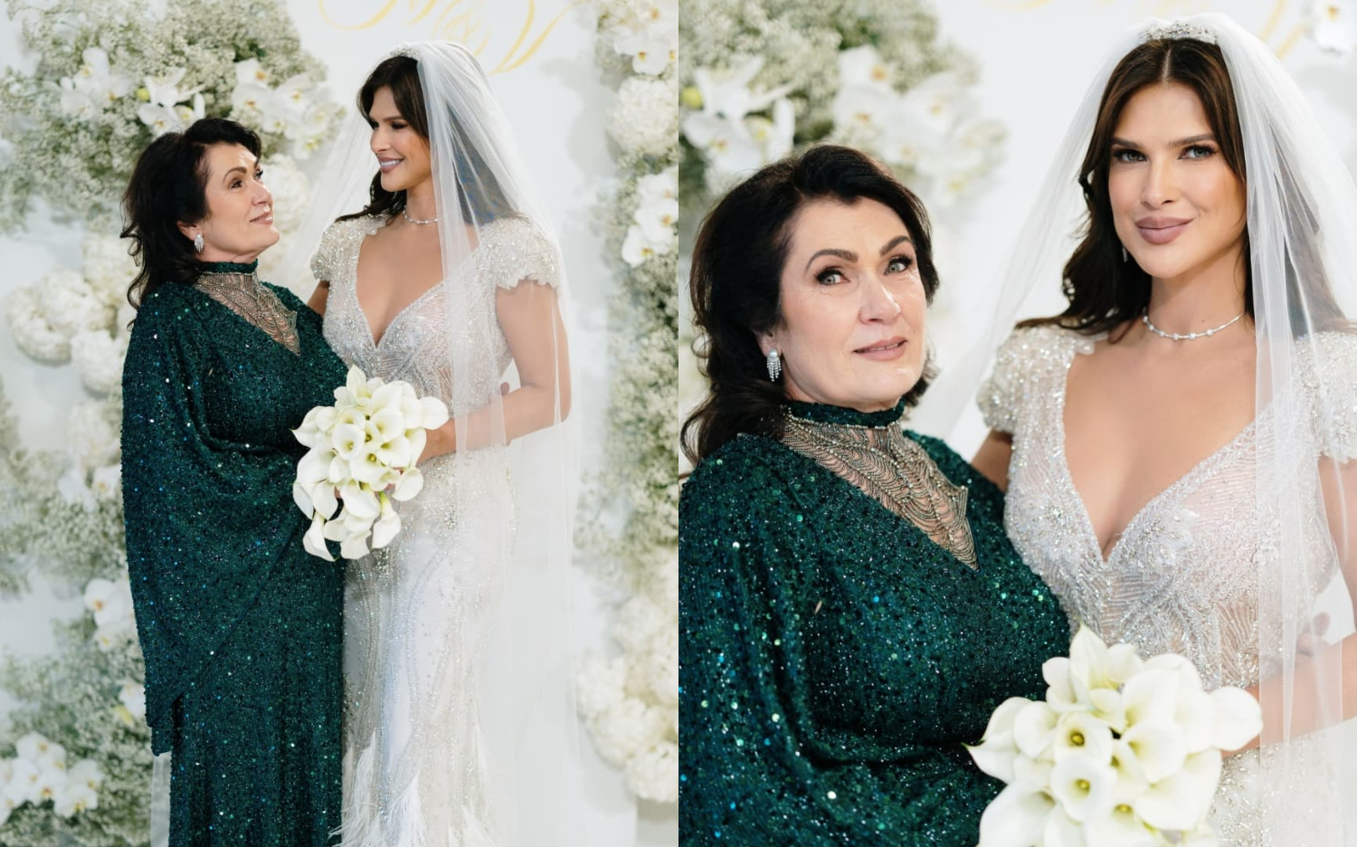 Mama Monicăi Bîrlădeanu, superbă la nunta fiicei sale. Doamna Minodora ...